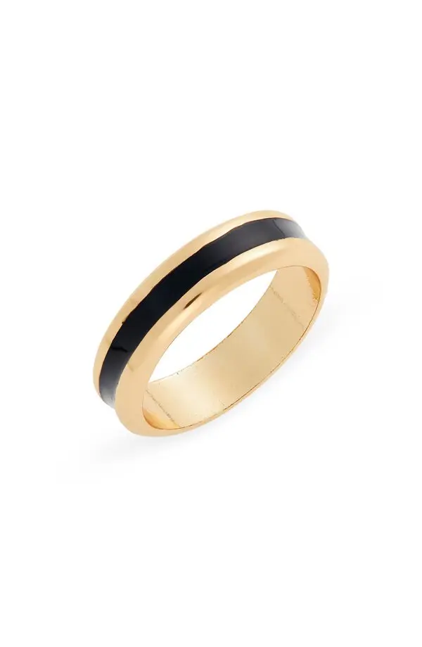 Buy Nordstrom Enamel Center Ring Black Gold At 40 Off Editorialist